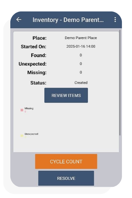 Stocktakes using the RFID Handheld